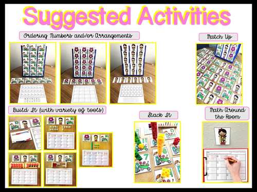 BUNDLE Match Up! Matching Numbers and Arrangements to 20 by Erika Deane