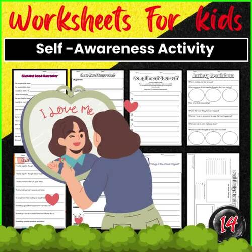 Self -Awareness Activity Worksheets by Lib Anatomy school | TPT