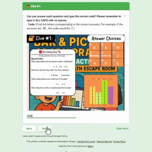 Bar & Picture Graph Escape Room | 2nd Grade Math Digital Activity & Review