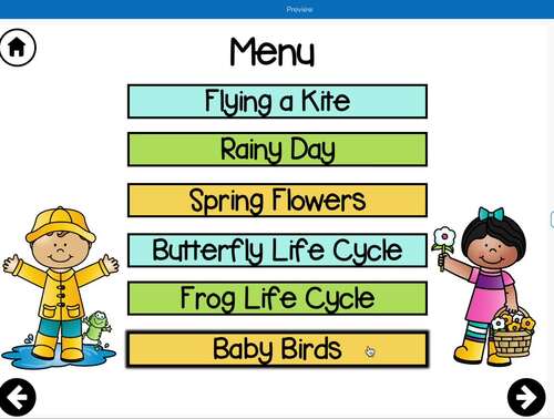 Spring Sequencing Stories Boom Cards™ Spring Speech Therapy Language ...