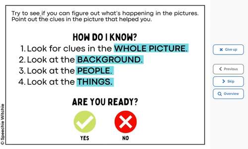 Making Inferences: How Did You Know? (Multiple Choice) Speech Therapy ...