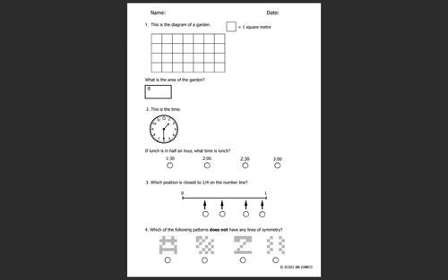 Digital and printable | NAPLAN Style Mini Tests | Year 5 Numeracy
