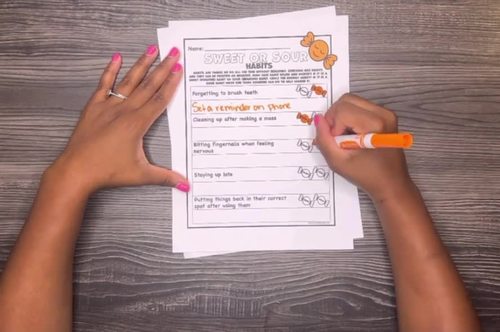 Halloween | Social Emotional Learning | 5 Worksheets Sweet or Sour Habits