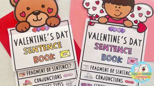 Valentine's Day Flip Book | Expository Writing Sentence-Level work