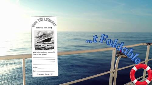 HMH Into the Lifeboat foldable by Sunshine in Secondary | TPT