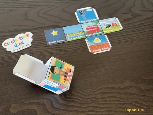 Circle Time Nursery Rhyme Dice Set, EYFS Educational Game, Preschool ...