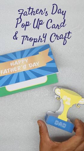 Father's Day Pop Up Card Craft by Craftytopia Creations | TPT