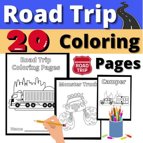 road trip coloring pages free