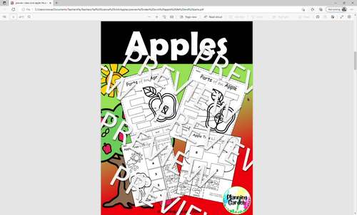 Apple Life Cycle | Apple Parts Labeling by Planning Garden | TPT