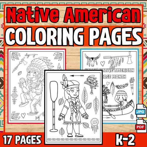 Native American heritage month coloring pages | November activities ...