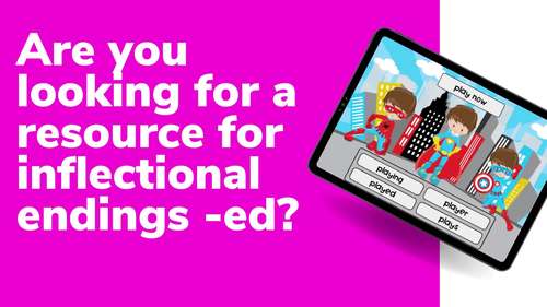Inflectional Endings With Suffix -ed Boom Cards by Fiddleheads | TPT