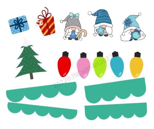 Christmas Gnome Bulletin Board Kit, Holiday Door Decor,Editable by JNC ...