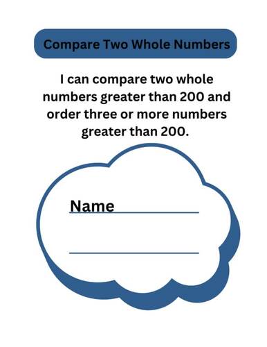Compare Two Whole Numbers by doaa alkaabi | TPT