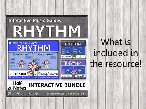 Winter Music | Interactive Rhythm Games Half Notes {Bundle} by Linda ...