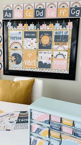 Modern BOHO RAINBOW Classroom Decor Bundle by Ashley McKenzie | TPT