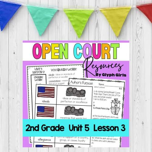 Open Court Reading 2nd Grade Unit 5, Lesson 3 Resources by Glyph Girls