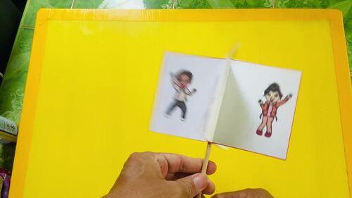 Back to school Spinning 4 frames animation, craft and coloring activity ...