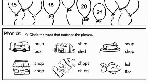 First Grade Daily Spiral Review Pack – Math & Phonics for the Year