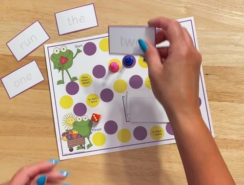 Sight Words Game Boards for Word Fluency Spring Literacy Centers K-2 Words