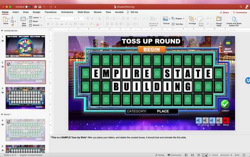 Wheel of Winning Powerpoint Game PC & MAC Family Zoom by Think Games