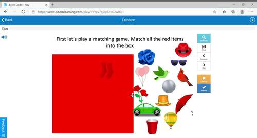 All About The Color Red- Language BOOM Cards by Petite Speech Geek