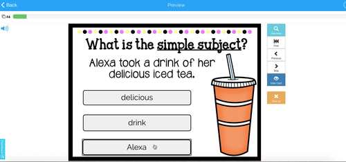 Subject and Predicate Digital Boom Cards by Red Specs | TPT