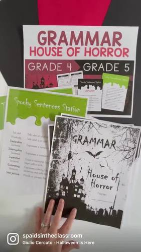 Grammar House of Horror Homophones, Sentence Types, Subjects & Predicates