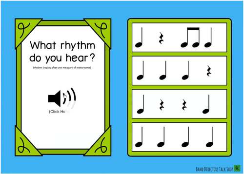 Rhythm Ear Training Level 1A- Interactive Music Theory Boom Cards Game