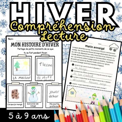 Lecture d’hiver et compréhension | Textes + questionnaire French ...