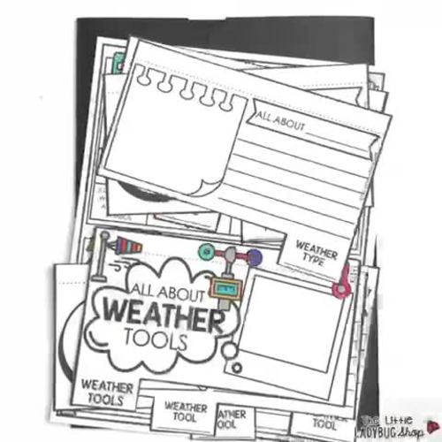 Weather Study Writing Research Activity, Water Cycle Weather Tracking ...