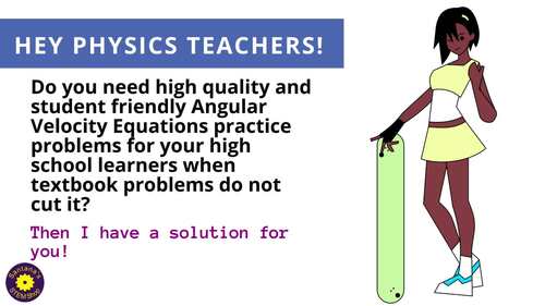 Angular Velocity Coloring Activity: Notes and Worksheets for Physics