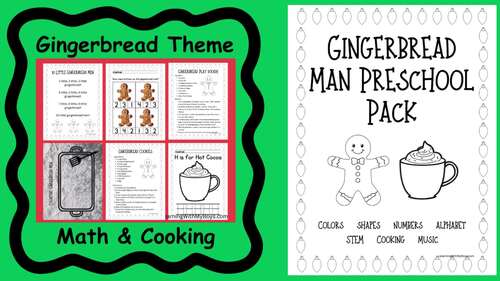 Gingerbread Man Preschool /Toddler Math & Literacy Activity Pack ...