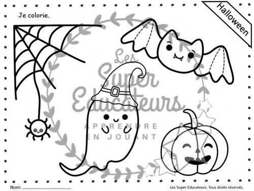 Fiches thématiques halloween - French halloween worksheets | TPT