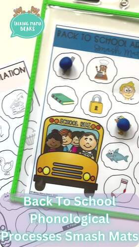 Back To School Phonological Processes Smash Mats BUNDLE Plus Bonus ...