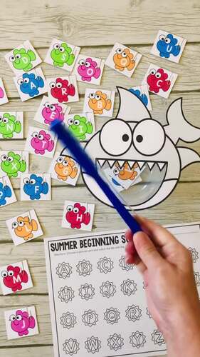 Feed the Shark - Summer Themed Beginning Sounds | TPT