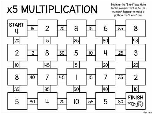 Multiplication Fact Mazes for Times Table Recall & Fluency - Math ...