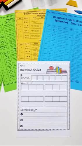 Dictation Sentence Structure Spelling Test Template Word Practice ...