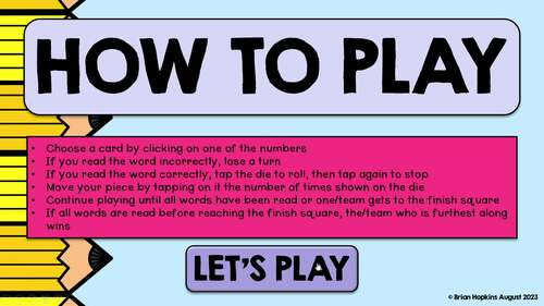 Sight Words Board Game Set 1 for use with PowerPoint™ - School Theme