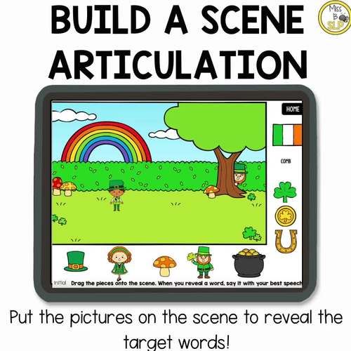St. Patrick's Day Articulation Build a Scene - Digital Boom Cards by ...
