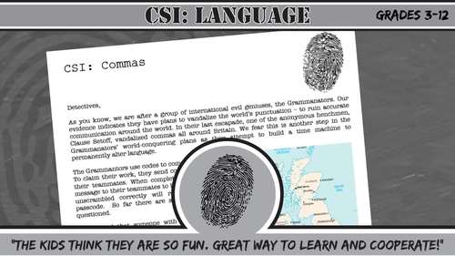 CSI: Language Arts Activities - ALL OF THEM - Printable & Digital ...