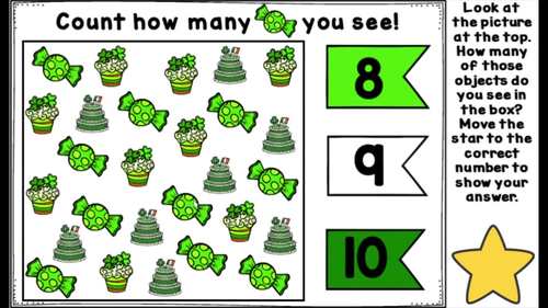 St Patricks Day Digital Counting Game Google Classroom | TpT