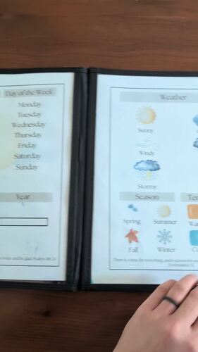 Christian Morning Menu | Printable Preschool Homeschool Busy Book