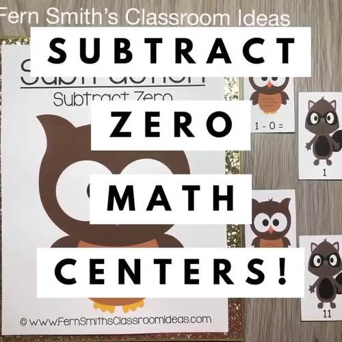 Subtract Zero Math Center Games by Fern Smith's Classroom Ideas | TPT