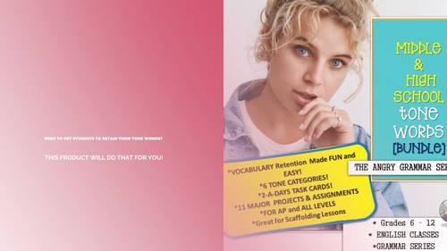 MIDDLE AND HIGH SCHOOL TONE WORDS [BUNDLE] by The Angry Teacher Store