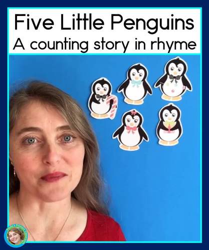 Penguin Winter Subtraction Book Fingerplay & Puppets Countdown Writing ...
