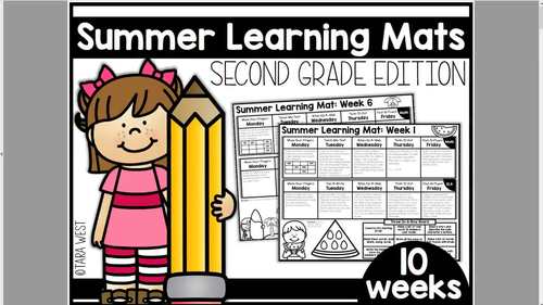 Summer Learning Mats: Second Grade Edition Distance Learning | TPT