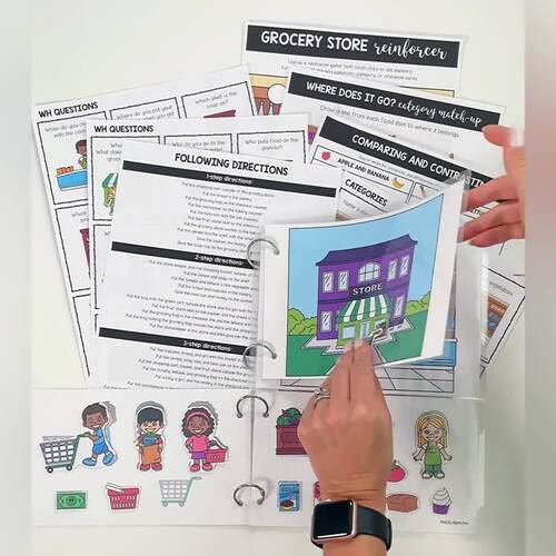 Grocery Store Interactive Book Speech Therapy by Allison Fors | TPT