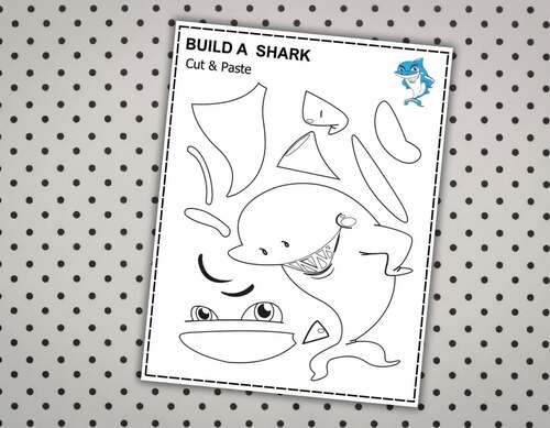Shark Craft Template | Cut and Paste Ocean Animal Activity|Summer Craft ...