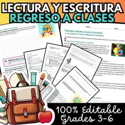 Back to School Spanish Reading & Writing | SEL, Culture, Goals ...