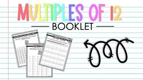 Multiples of 12 Worksheets by Teaching with Glitter and Gold | TPT